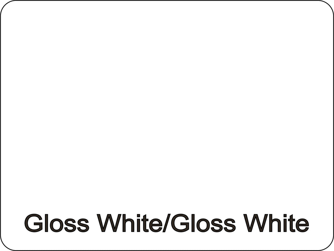 12" X 9" Gloss White / Gloss White Aluminum Sign Blank – Sign Tech Systems