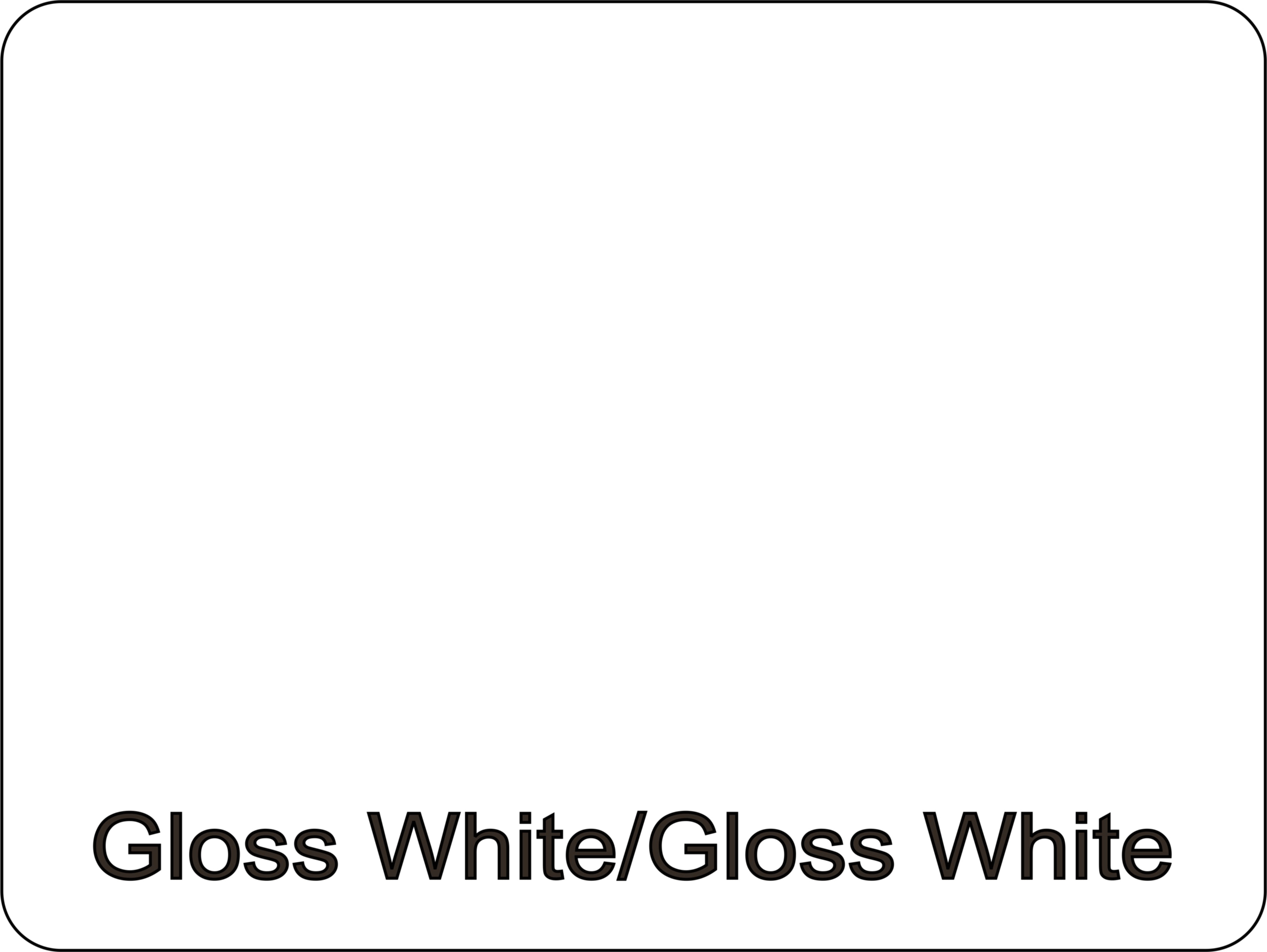 12" X 9" Gloss White / Gloss White Aluminum Sign Blank – Sign Tech Systems