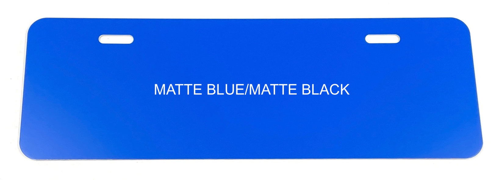 Matte Blue/Matte Black .040 Aluminum Half License Plate – Sign Tech Systems