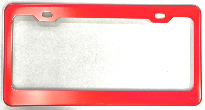 Red Anodized Aluminum License Plate Frame – Sign Tech Systems