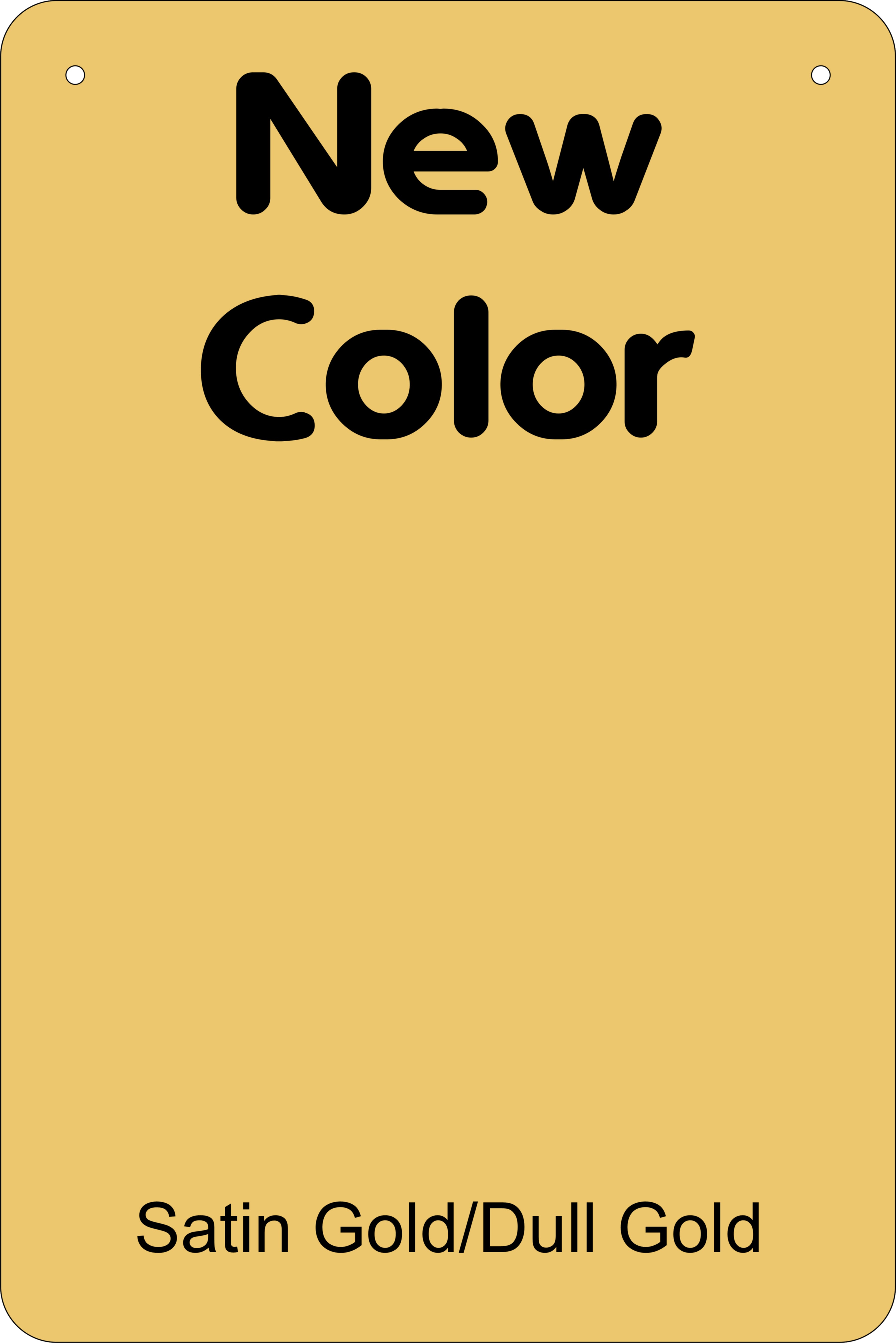 12" X 18" Satin Gold/Dull Gold Aluminum Sign Blank – Sign Tech Systems