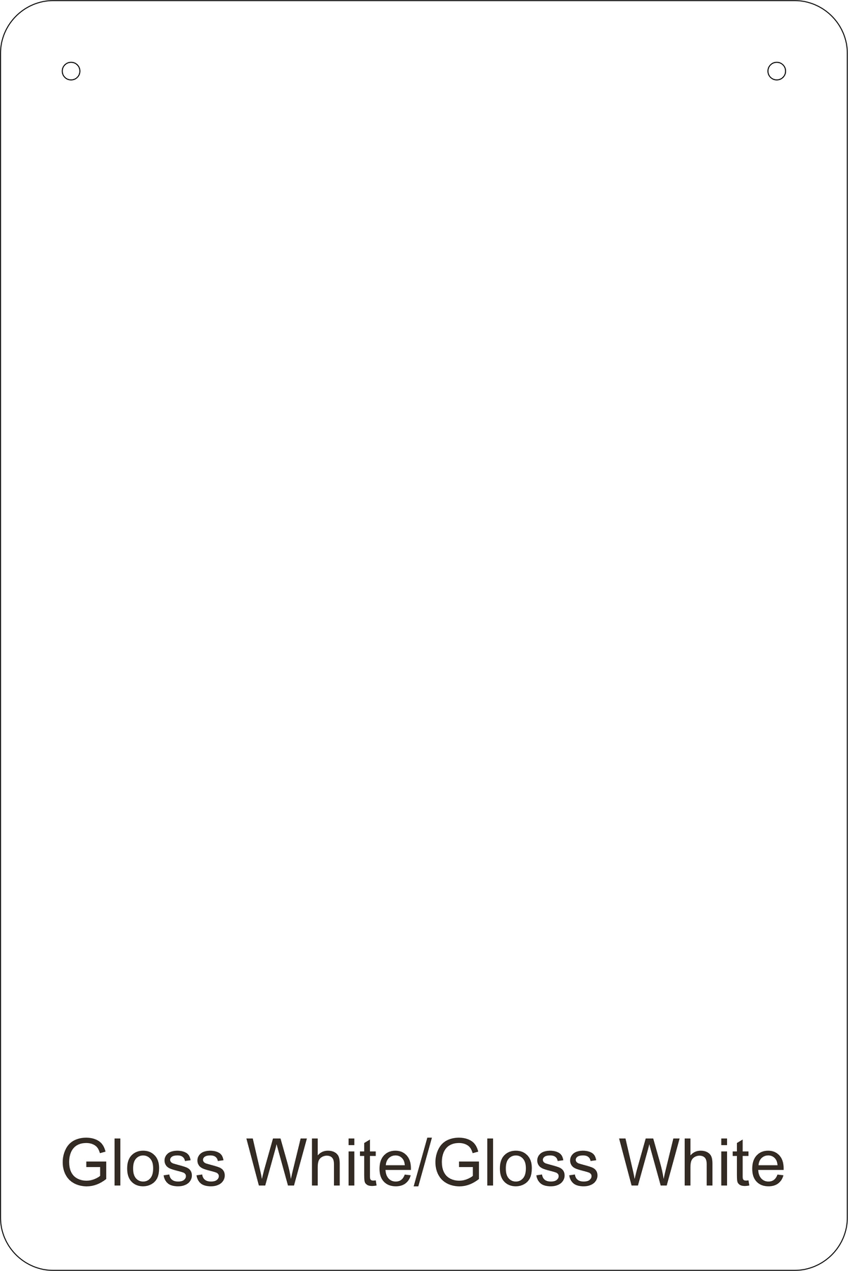 12" X 18" Gloss White / Gloss White Aluminum Sign Blank – Sign Tech Systems