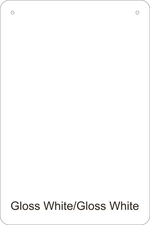 12" X 18" Gloss White / Gloss White Aluminum Sign Blank – Sign Tech Systems